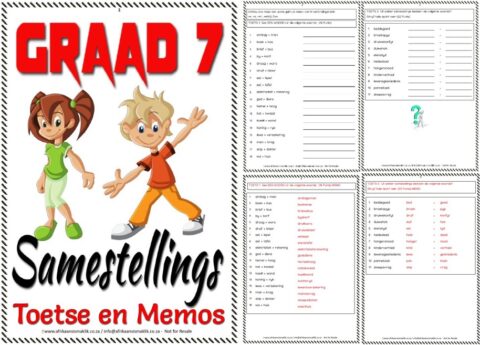 Graad 7 – Samestellings – 2 Toetse met Memo Antwoorde | Afrikaans Is Maklik